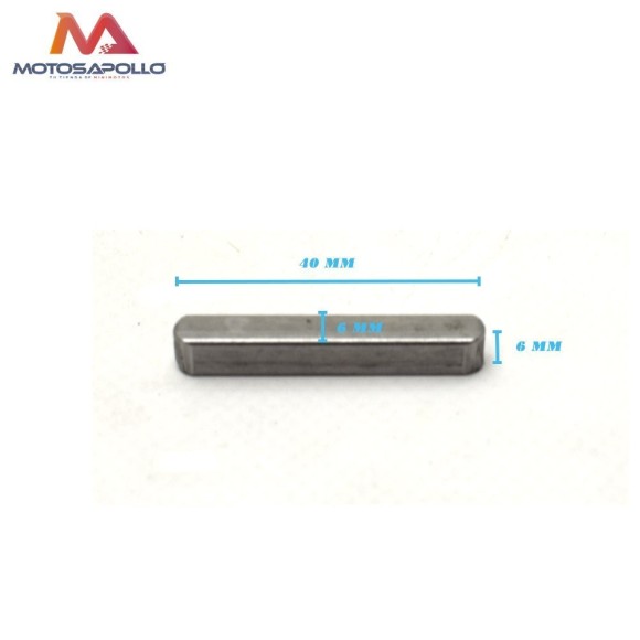 Chaveta eje mini quad 6x6x40 mm | Varios | Roan Racing